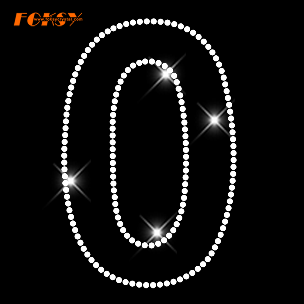 Number 0 Iron On Rhinestone Transfer for Sports Team Numbers applique ...